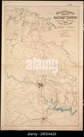 Battle of the Wilderness 1864 map Stock Photo - Alamy