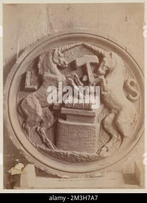 Model of granite medaillon for Facade, construction of the McKim ...