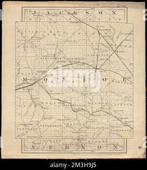 Map of Monroe County, Wisconsin , Monroe County Wis., Maps Norman B ...