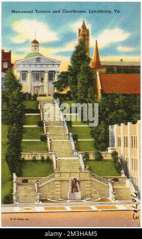 Monument Terrace and courthouse, Lynchburg, Va. , Courthouses, Tichnor Brothers Collection ...