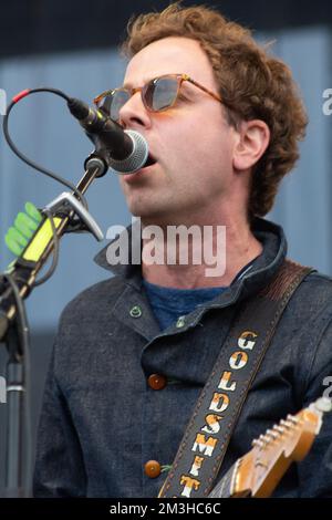 Newport Folk Festival - Tyler Goldsmith in the Group Finale Stock Photo ...