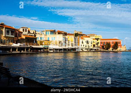 Old Town Chania in Souda Bay on the Island of Crete Stock Photo - Alamy