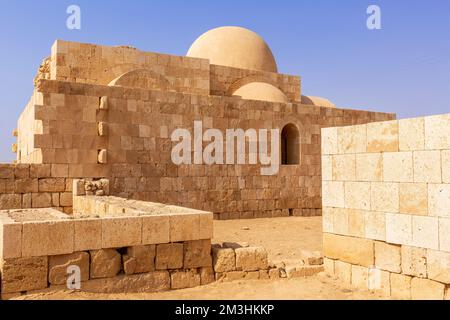 Exterior of Hammam Al Sarah, Desert Castle, Jordan scenic sunset view ...