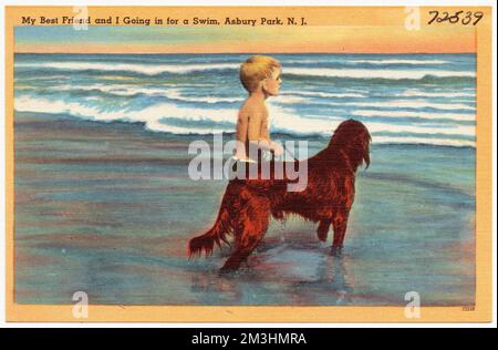 My best friend and I going in for a swim , Beaches, Dogs, Boys, Tichnor ...