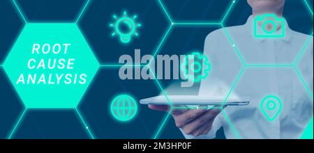 Conceptual caption Root Cause Analysis, Business idea Method of Problem Solving Identify Fault ...