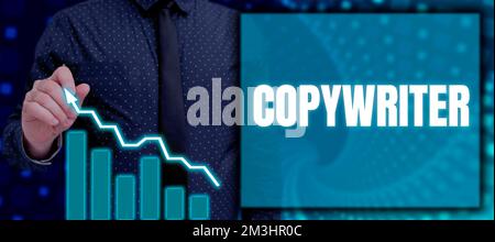 Handwriting text Copywriter. Concept meaning writing the text of ...