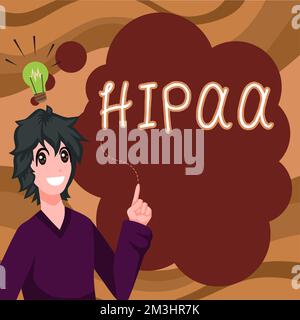 Sign displaying Hipaa. Business concept Acronym stands for Health ...
