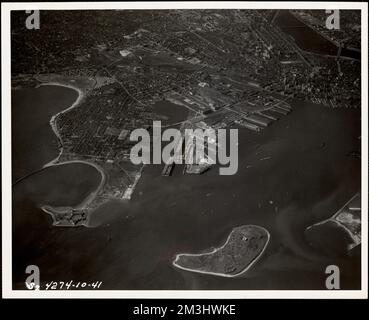 Navy Yard Annex, So. Boston, MA from East, 5000 feet , Naval yards ...
