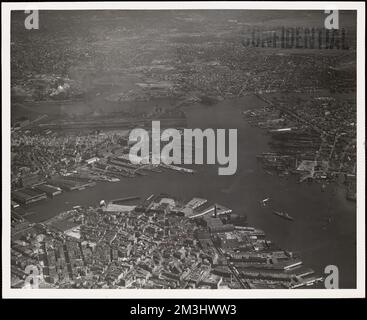 Charlestown historic district aerial view including Bunker Hill ...