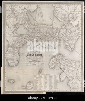 Boston with Charlestown and Roxbury , Boston Mass., Maps Norman B ...