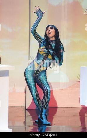 EDITORIAL USE ONLY Rina Sawayama performs during the filming for the ...