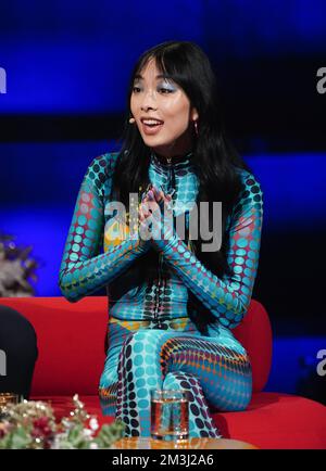 EDITORIAL USE ONLY Rina Sawayama during the filming for the Graham ...