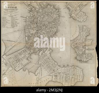 New map of Boston, comprising the whole city, with the new boundaries ...