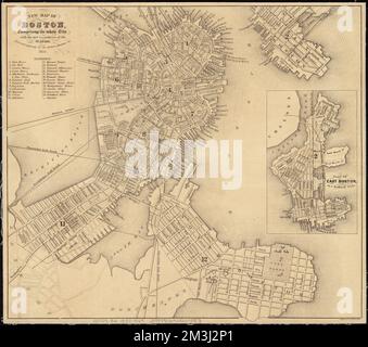 New map of Boston, comprising the whole city, with the new boundaries ...