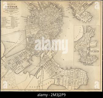 New map of Boston, comprising the whole city, with the new boundaries ...