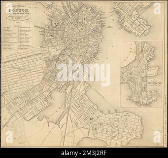 New map of Boston, comprising the whole city, with the new boundaries ...