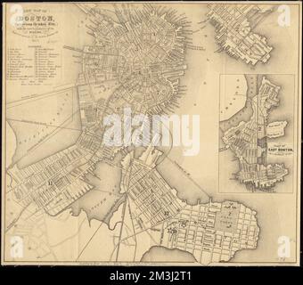 New map of Boston, comprising the whole city, with the new boundaries ...