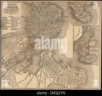 New map of Boston, comprising the whole city, with the new boundaries ...