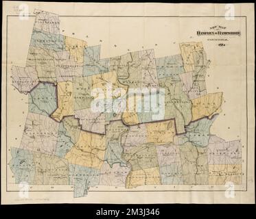 New map of Hampden & Hampshire counties : 1884. Relief shown by ...