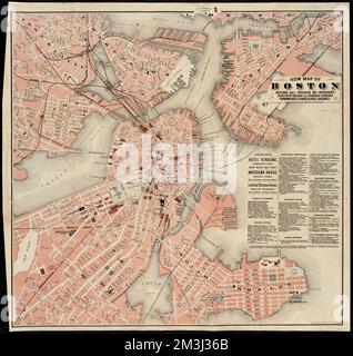 New map of Boston giving all points of interest : with every railway ...
