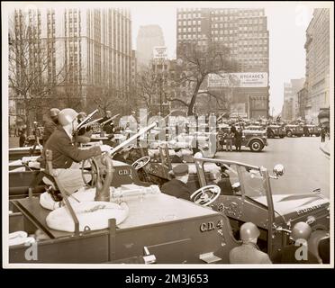New York [1953-1955] , Fire engines, Civil defense. Records of the ...