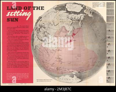 Historical 1945 World Map / Newsmap poster showing the global strategy ...