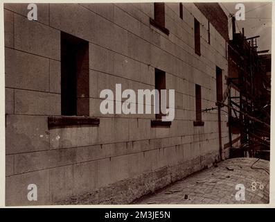 North wall of Courtyard, construction of the McKim Building , Public ...