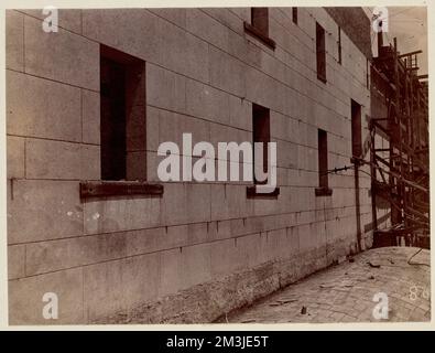 North wall of Courtyard, construction of the McKim Building , Public ...