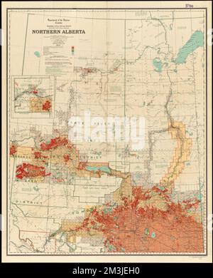 Northern Alberta : map showing disposition of lands , Land use, Alberta ...