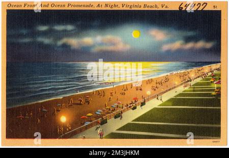 Ocean front and ocean promenade, Virginia Beach, Va. , Beaches, Tichnor ...