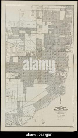 The official plat "City of Miami," Florida. Shows plats and some ...