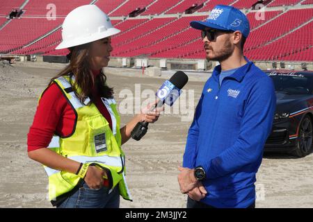 KTLA 5 Morning News female reporter Erin Myers during 2023 Busch Light ...