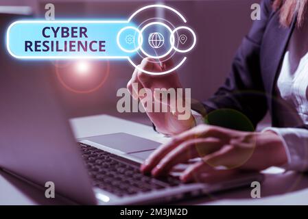 Inspiration showing sign Cyber Resilience. Concept meaning measure of ...