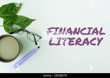 Text caption presenting Financial Literacy. Business overview ...