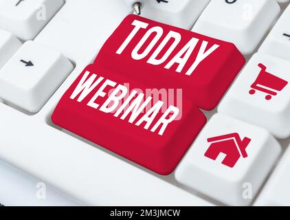 Writing displaying text Webinar, Conceptual photo defined as seminar ...