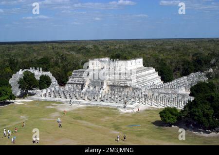 General View of the Chichen Itza archaeological area, symbol of ...