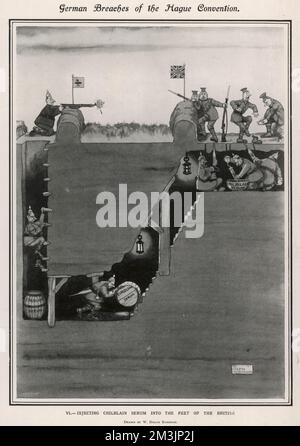 German Breaches of the Hague Convention by Heath Robinson Stock Photo ...