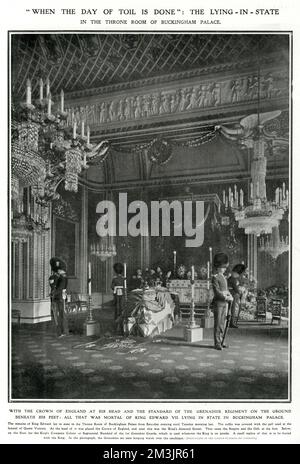 Edward VII lying in state, Westminster Hall Stock Photo - Alamy