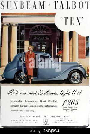 Sunbeam Talbot advertisement Stock Photo - Alamy