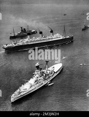 The SS 'Berengaria', New York, 1938 Stock Photo - Alamy