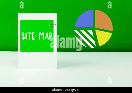 Sign displaying Site Map. Business overview designed to help both users ...