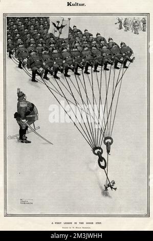 Goose-stepping German troops in a Victory parade through Warsaw, Poland ...