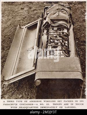 Radio Set in a Parachute Container; Second World War, 1944 Stock Photo ...