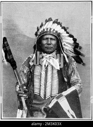 American Indians. The Peaceful extinction of the red Indian Stock Photo ...