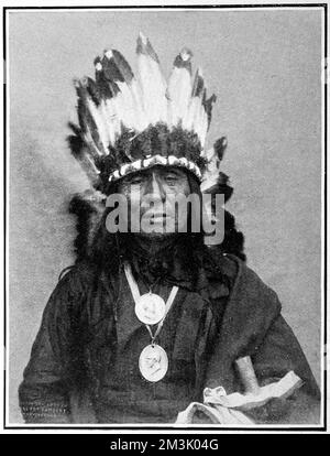 American Indians. The Peaceful extinction of the red Indian Stock Photo ...
