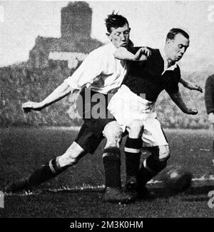 A historical photograph showing a football match at the Atotxa field in ...