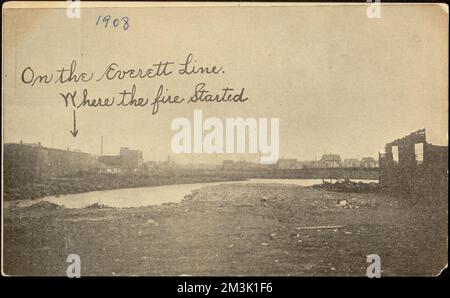 Damage - where fire started , Fires, Ruins. Chelsea Public Library ...