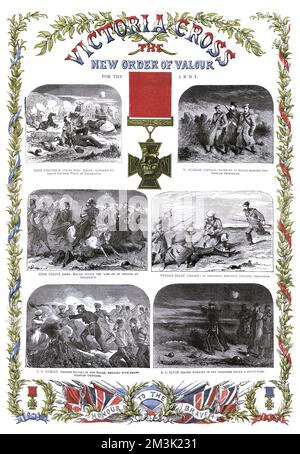 'Victoria Cross, the new order of valour for the Navy'. Those mentioned ...