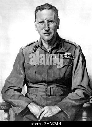 Field Marshal Sir Claude Auchinleck, right, is followed by Air Marshal ...