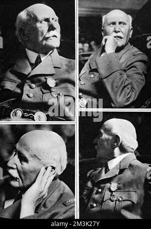 Philippe Petain in court on trial for treason, 23 July, 1945. Henri ...